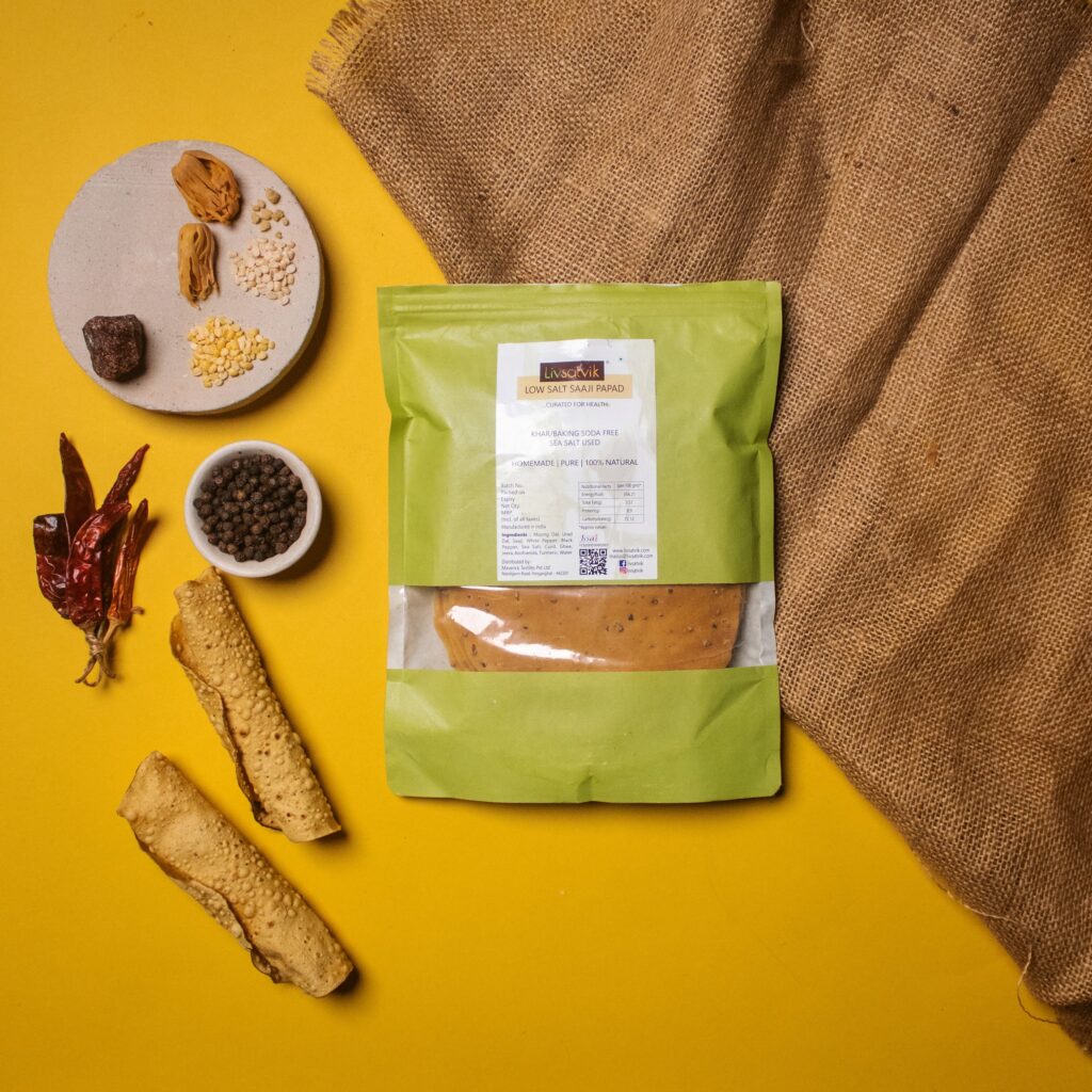 Low Salt Saaji Papad - Livsatvik